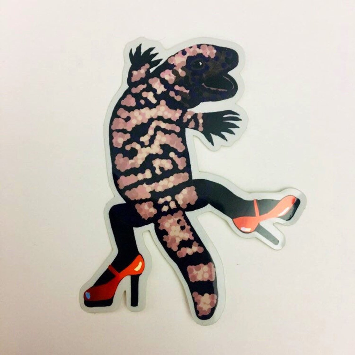 Heel-la-monster, Gila Monster Vinyl Sticker - Etsy