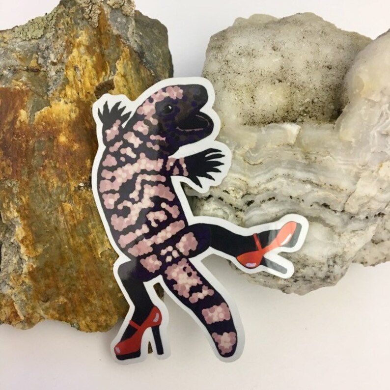 Heel-la-monster, Gila Monster Vinyl Sticker - Etsy