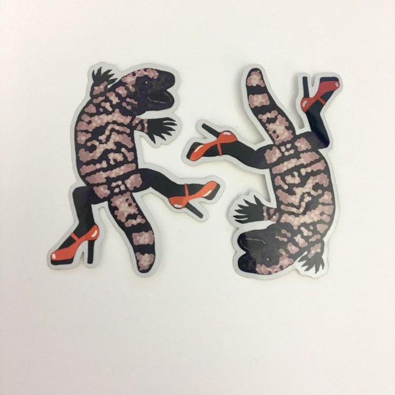 Heel-la-monster, Gila Monster Vinyl Sticker - Etsy