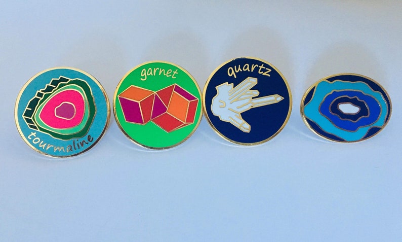 Rock Collection Enamel Pin Set - Etsy