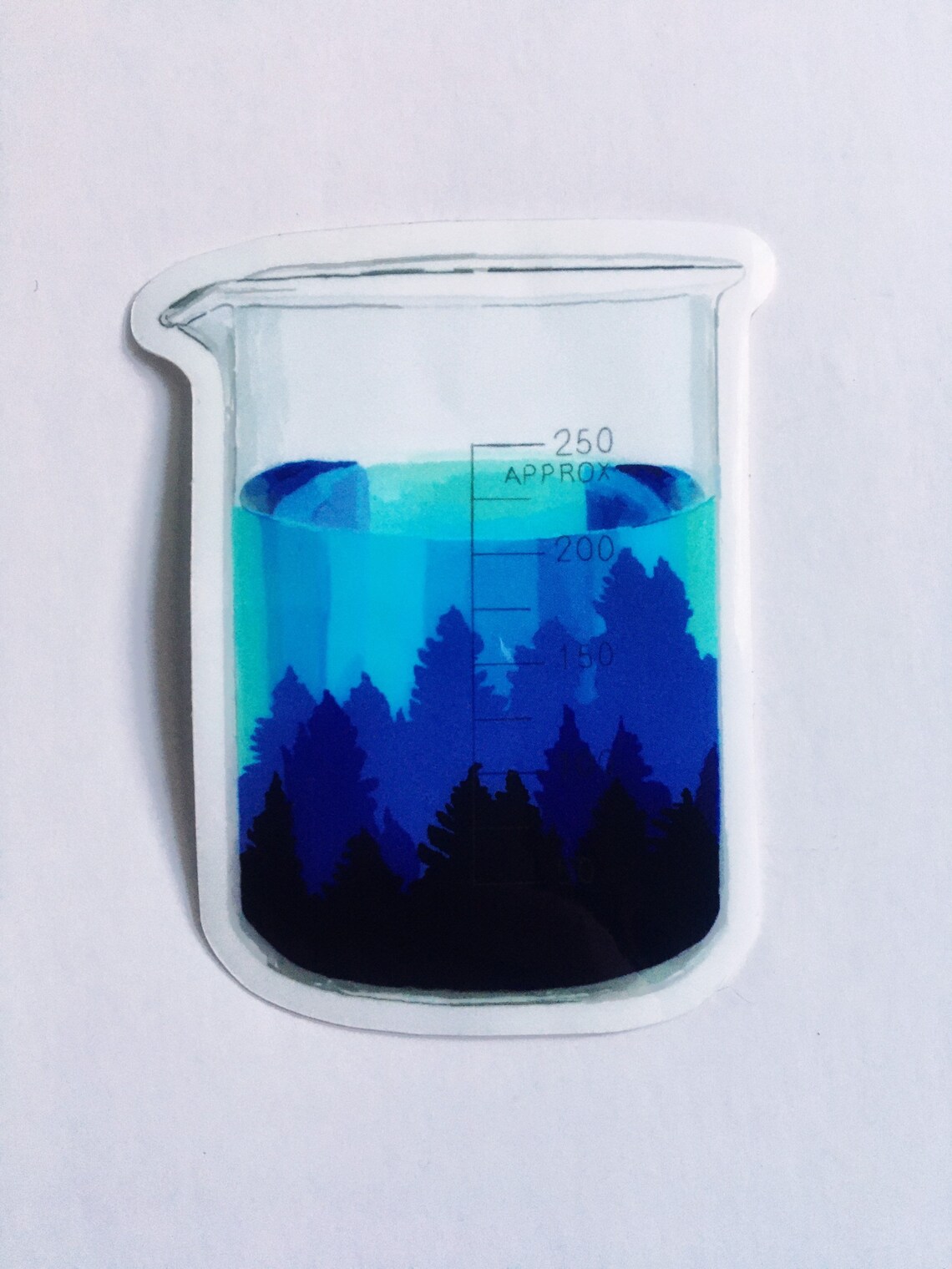 Forest Beaker Vinyl Sticker - Etsy