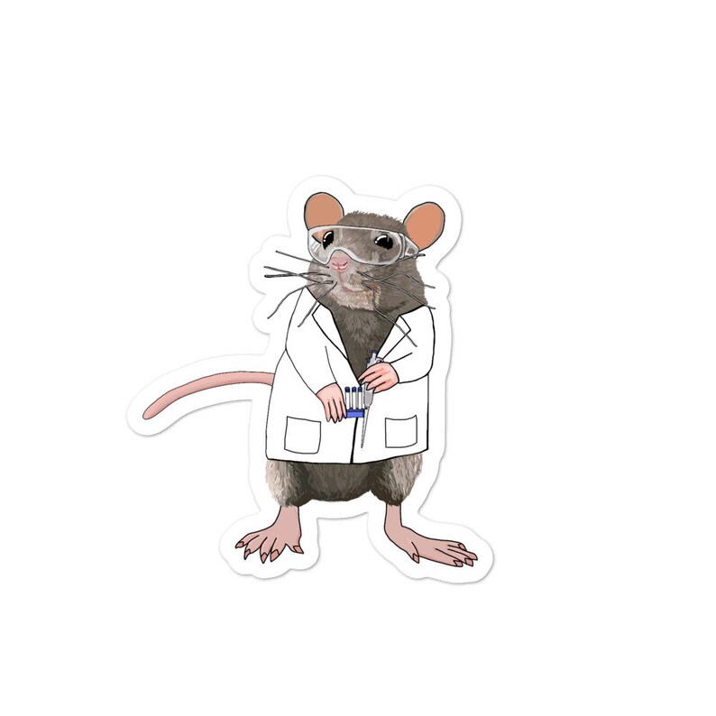 Lab rat 5.5x5.5 Bubble-free stickers | Etsy