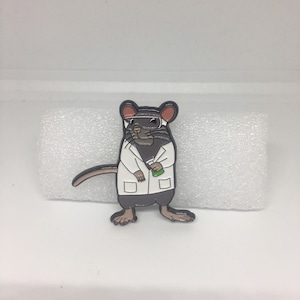 Lab Rat Enamel Pin - Etsy