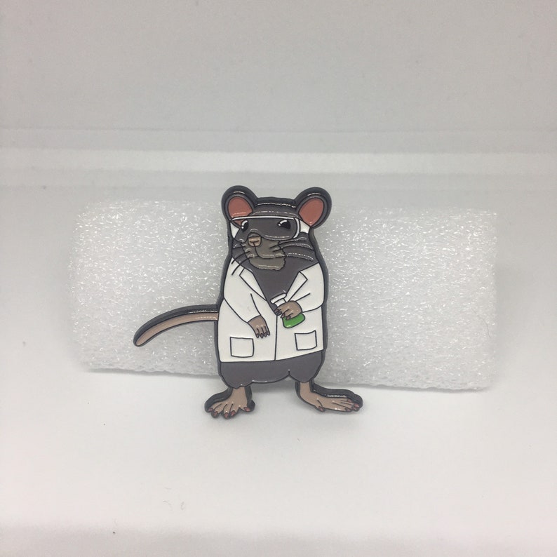 Lab Rat Enamel Pin | Etsy