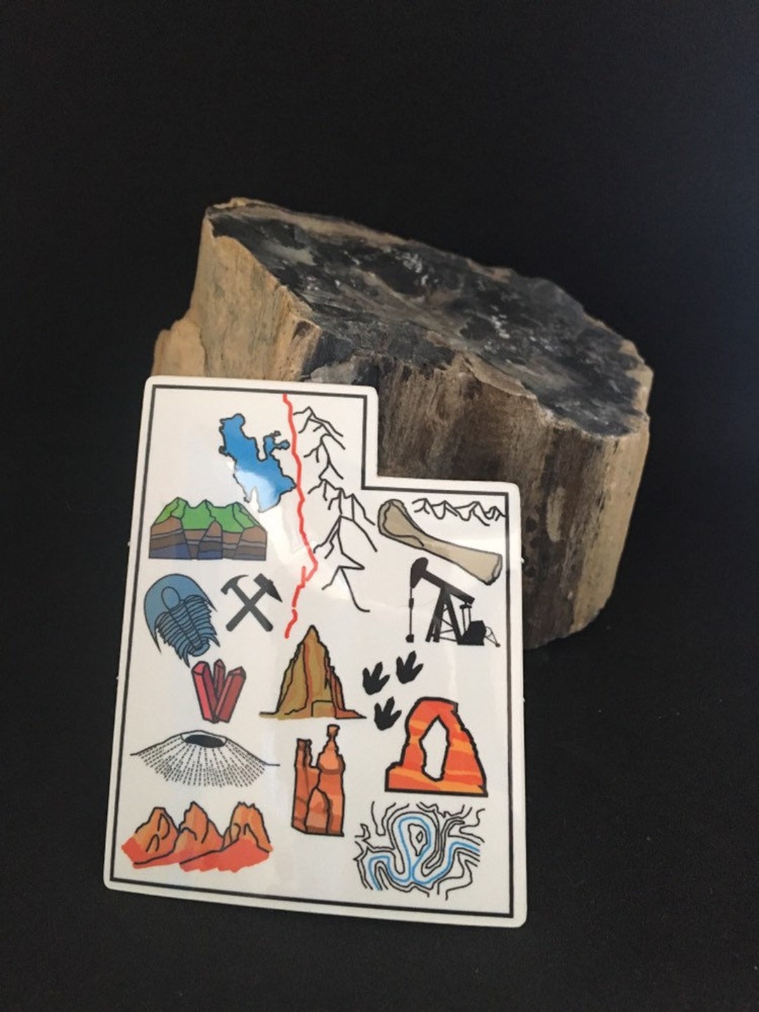 Geology of Utah Vinyl Sticker, Geology Sticker, Science Sticker ...
