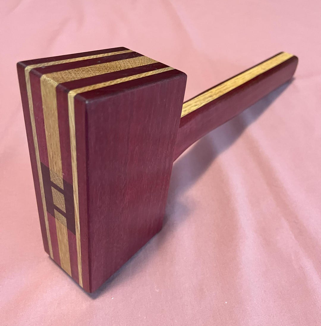 Wooden Mallet White Oak & Purple Heart Woodworking Tool Hammer ...