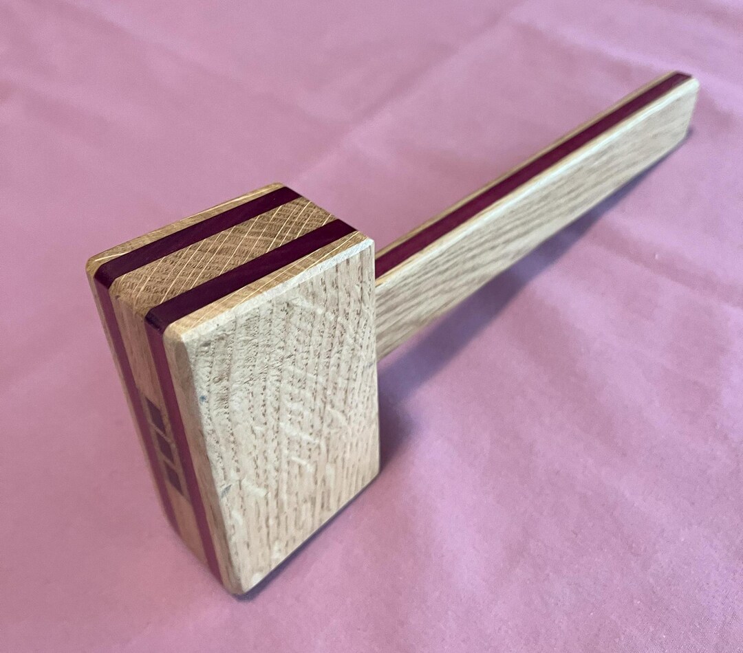 Wooden Mallet White Oak & Purple Heart Woodworking Tool Hammer ...
