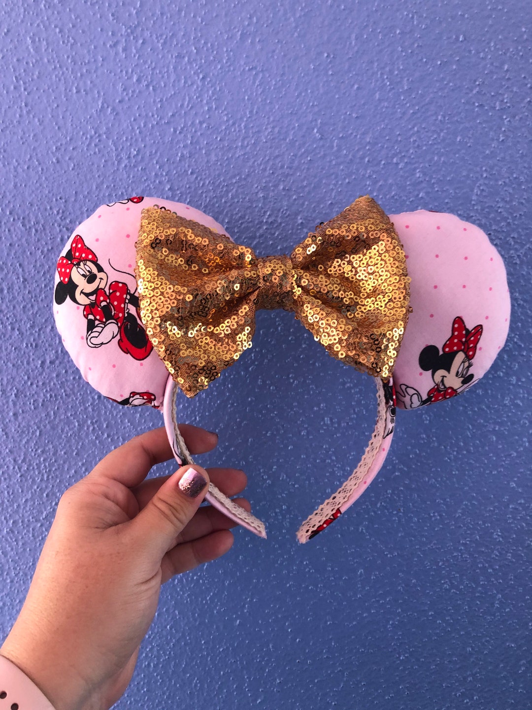 Pink Minnie Mouse Ears - Etsy