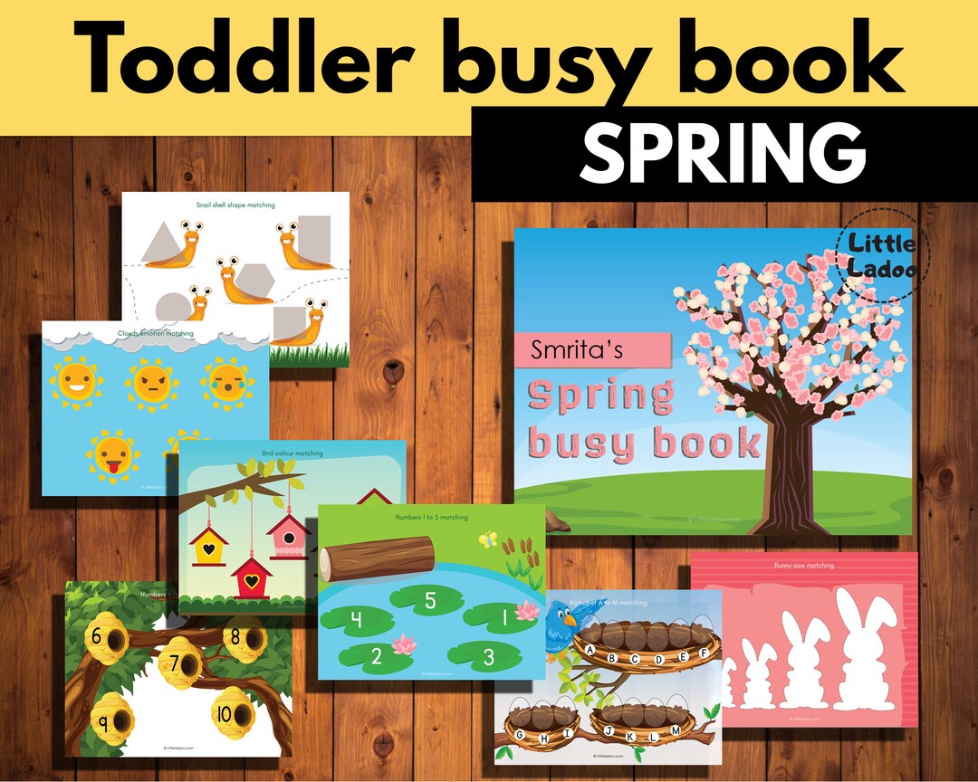 Spring Busy Book Printable Busy Binder Learning Folder - Etsy