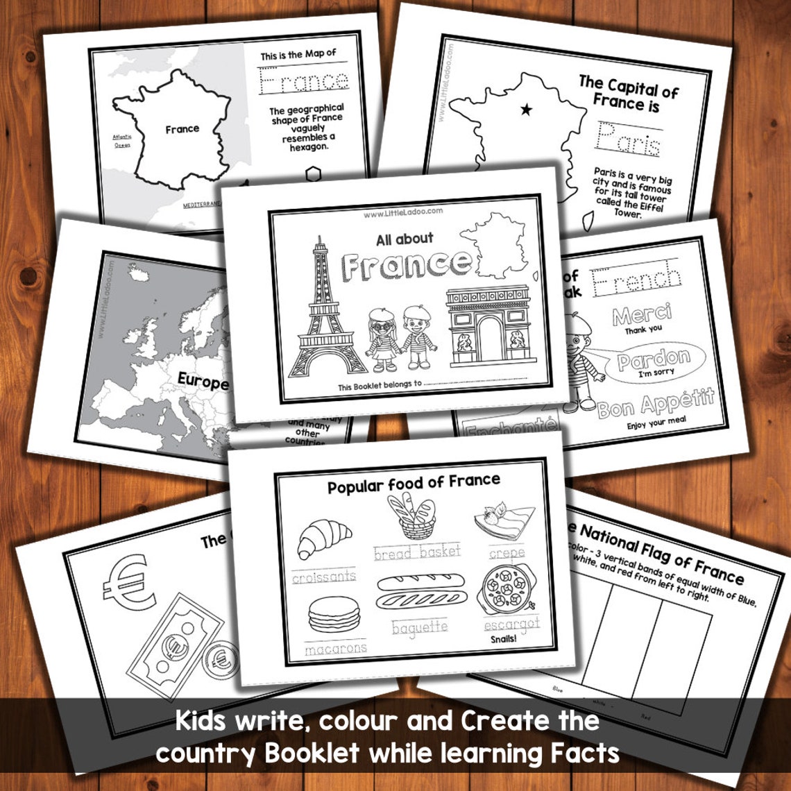 France Country Study Booklet Printable, France Unit Study Printable - Etsy