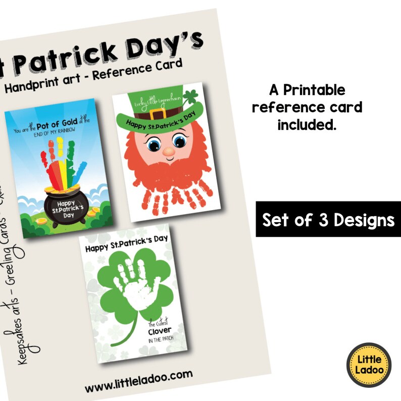 St. Patrick's Day Handprint Craft Template, St. Patrick's Day Handprint ...