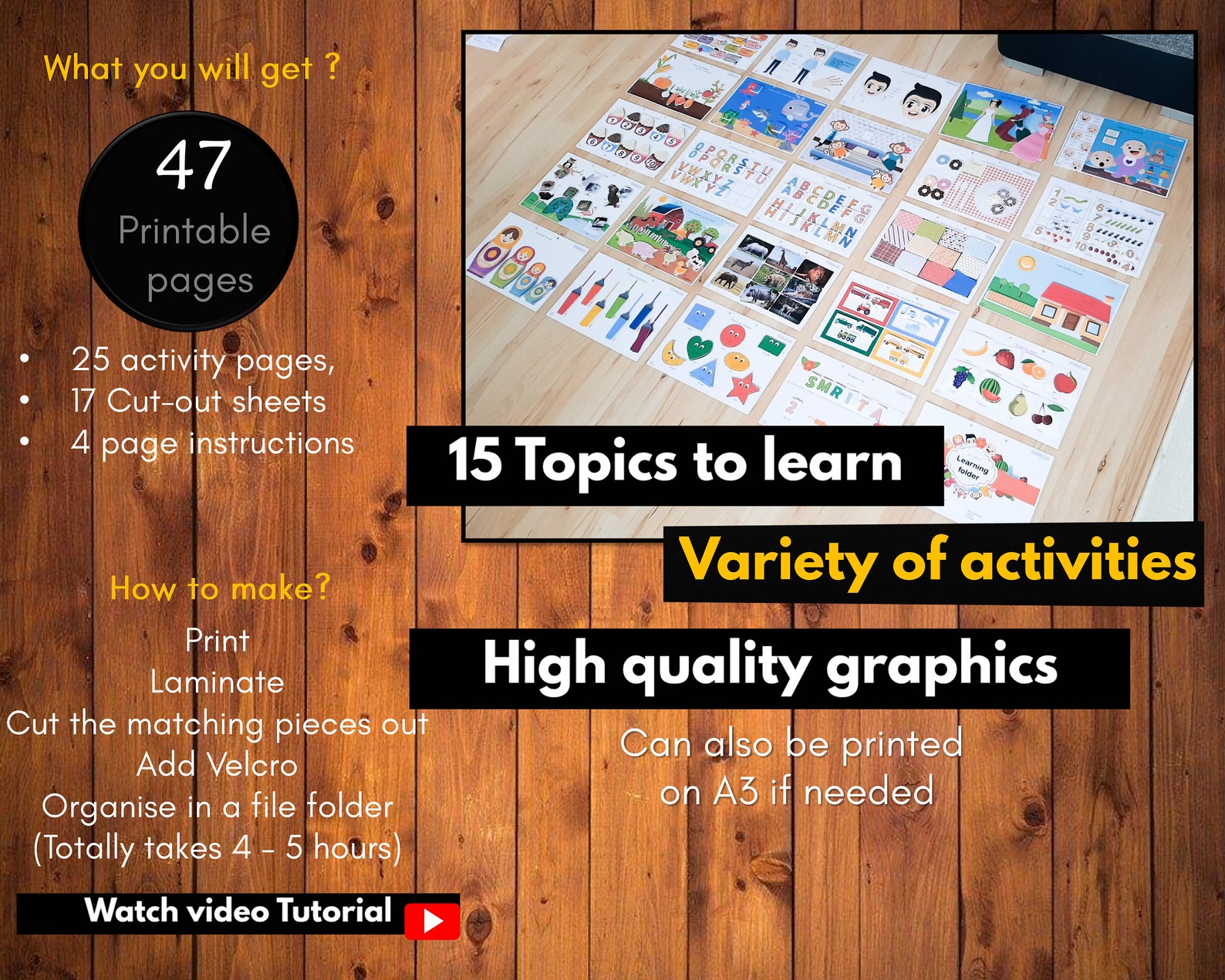 Toddler Busy Book Toddler Learning Binder Learning Folder - Etsy