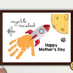 Mother's Day Handprint Art, Mother's Day Card Printable, DIY Mothers ...