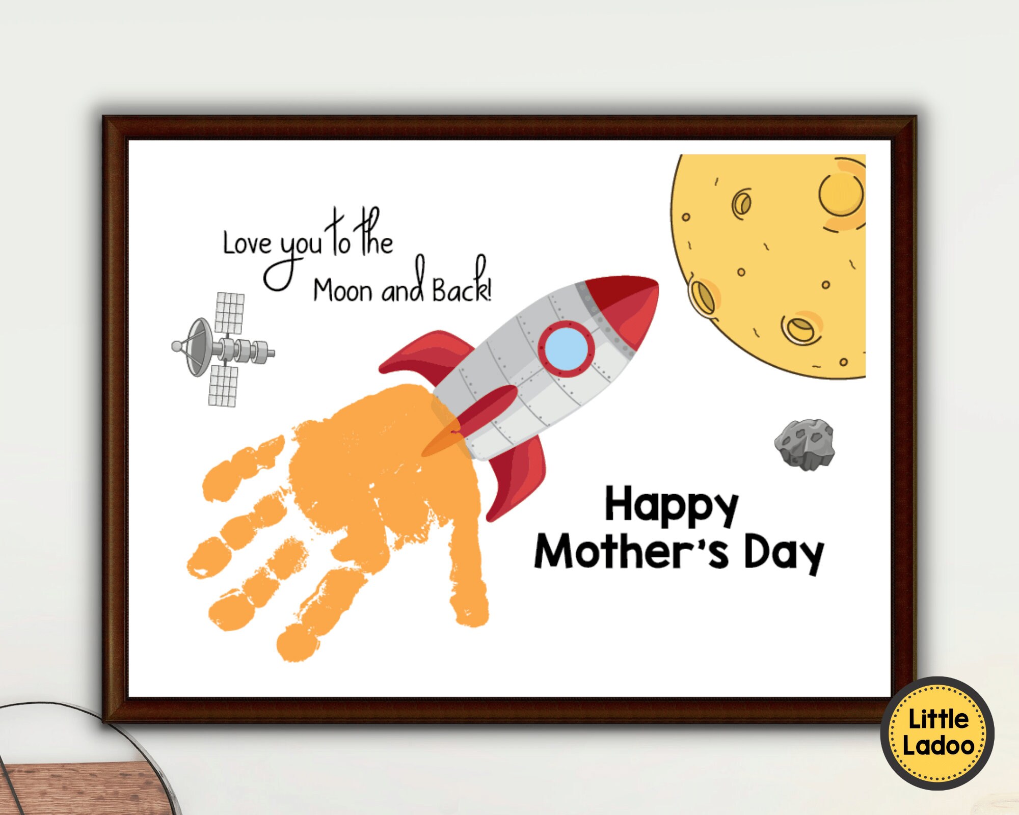 Mother's Day Handprint Art, Mother's Day Card Printable, DIY Mothers ...