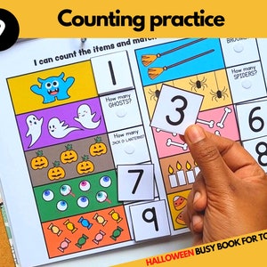 Halloween Busy Book Printable, Toddler Learning Binder, Quiet Book Pdf ...