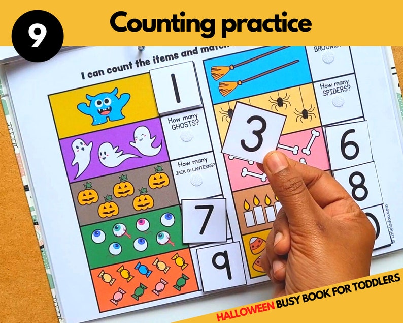 Halloween Busy Book Printable Toddler Learning Binder Quiet - Etsy