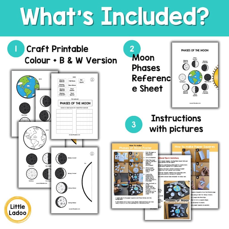 Phases of the Moon Craft Printable | Hands-on Science Activity | Space ...