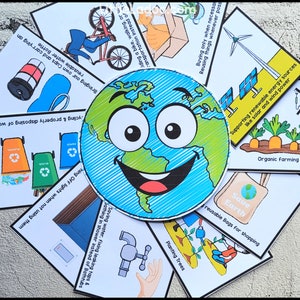 Happy Earth Vs Sad Earth Sorting Cards, Earth Day Printable, Earth Day ...