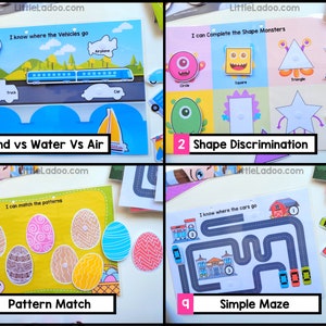 Toddler Busy Book Printable - First Learning Binder, Printable Quiet ...