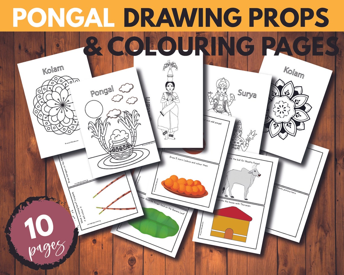 Pongal Activity Pack Printable - Worksheets, Colouring Pages, Learning ...