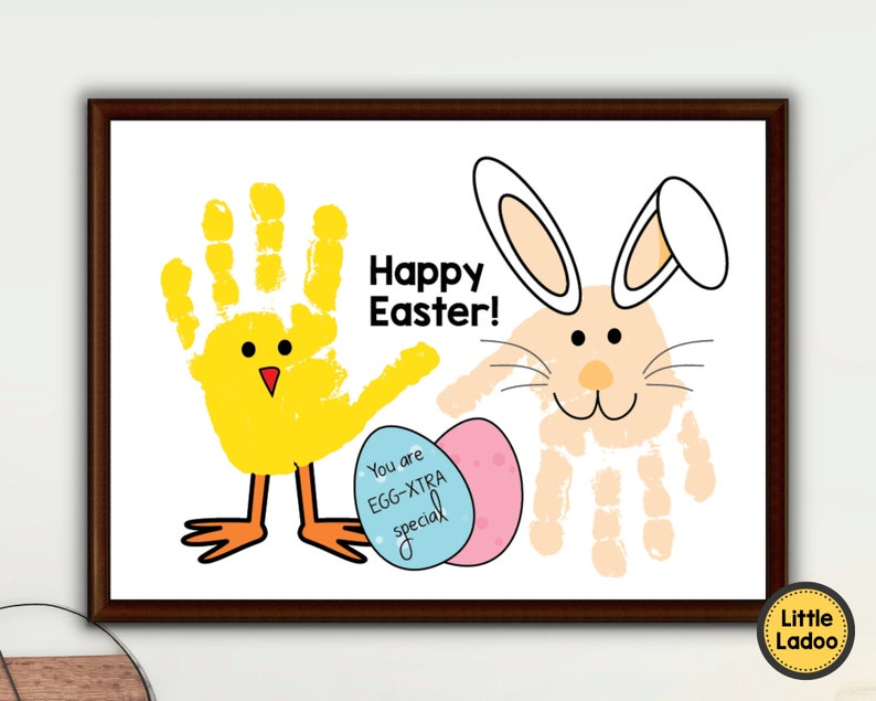 Easter Handprint Craft Template, Easter Handprint Art Activity, Easter ...