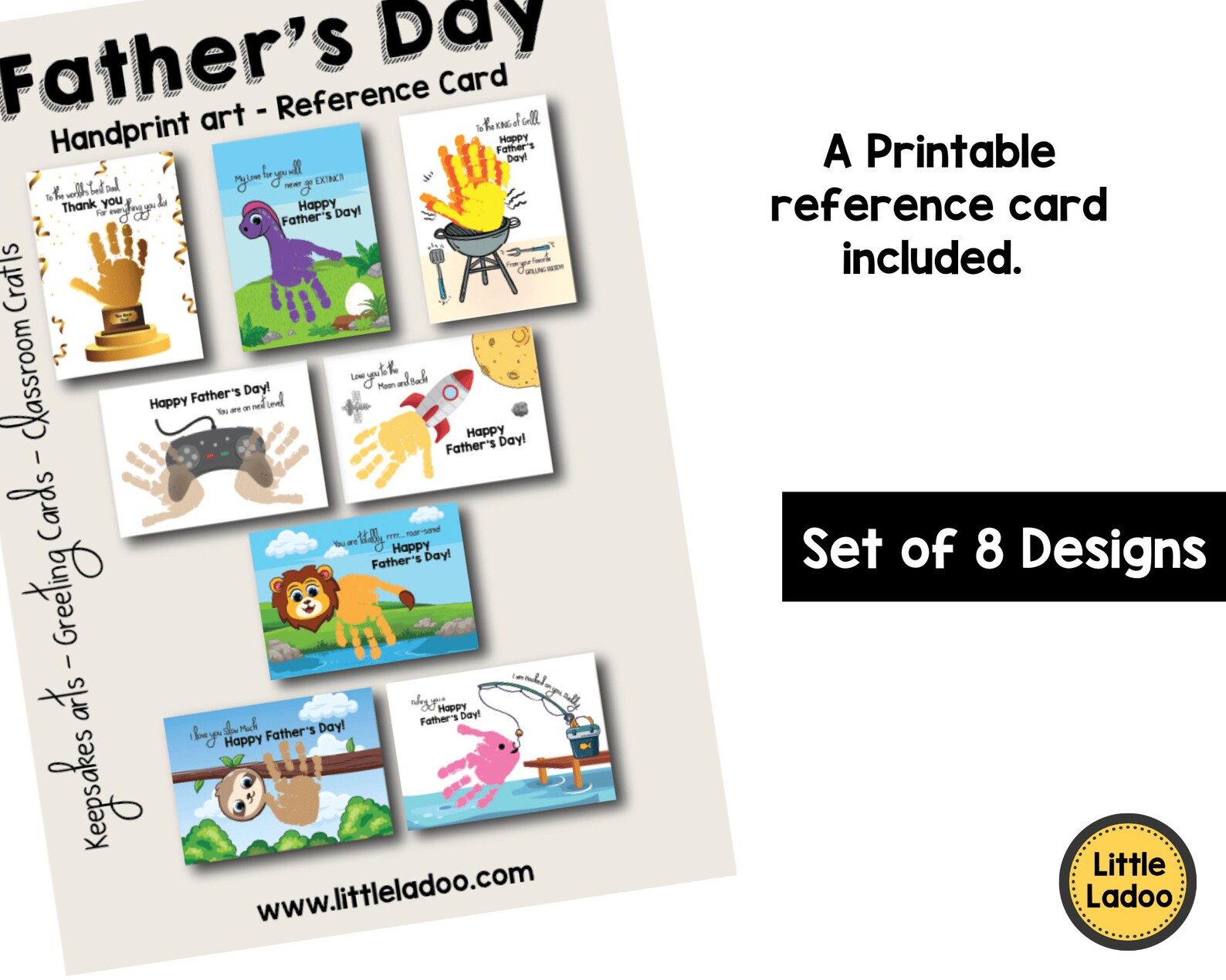 Father's Day Handprint Art, Father's Day Card Printable, DIY Fathers ...