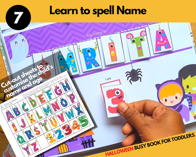 Halloween Busy Book Printable Toddler Learning Binder Quiet - Etsy