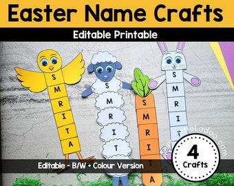 Earth Day Name Craft - Editable Printable - Etsy