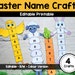 Easter Name Craft - Editable Printable - Etsy