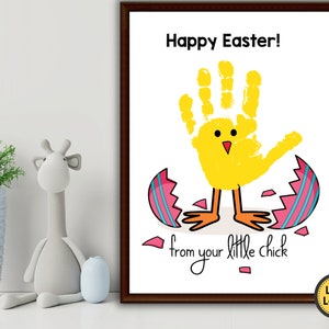 Easter Handprint Craft Template, Easter Handprint Art Activity, Easter ...