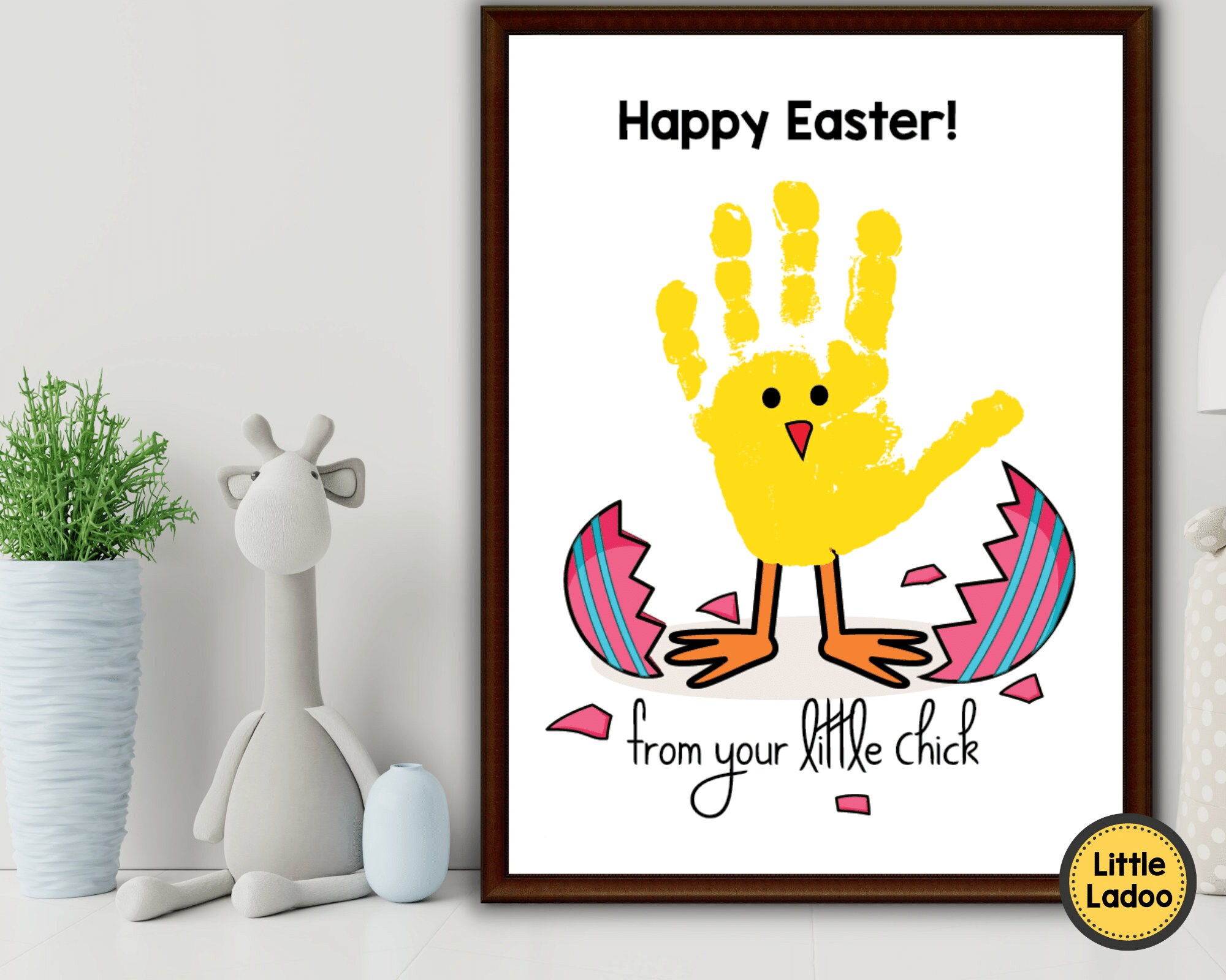 Easter Handprint Craft Template, Easter Handprint Art Activity, Easter ...