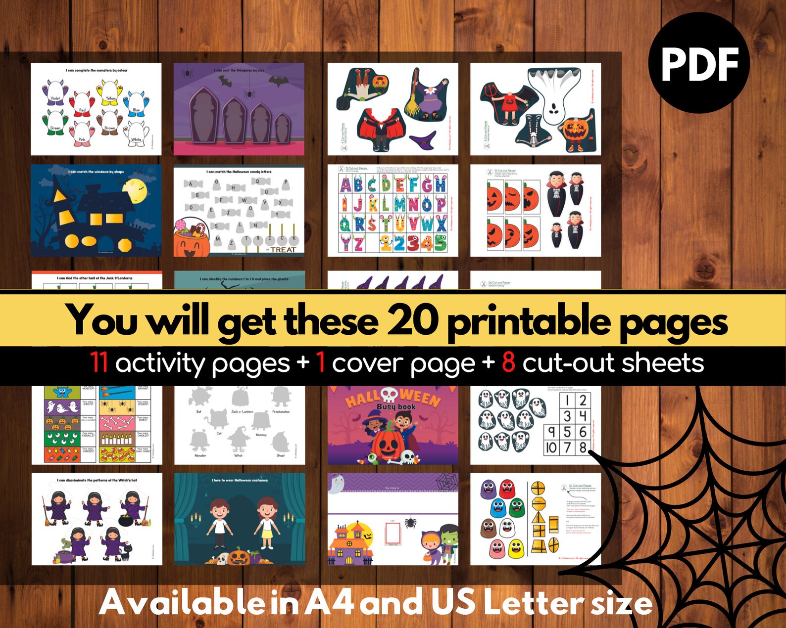 Halloween Busy Book Printable Toddler Learning Binder Quiet - Etsy