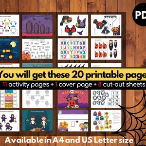 Halloween Busy Book Printable, Toddler Learning Binder, Quiet Book Pdf ...