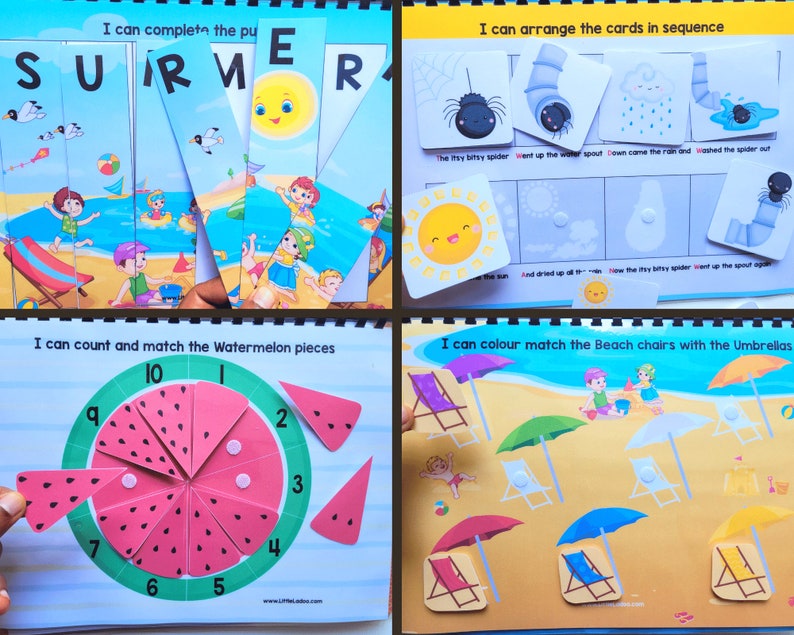 Summer Busy Book Printable Toddler Learning Binder Toddler - Etsy