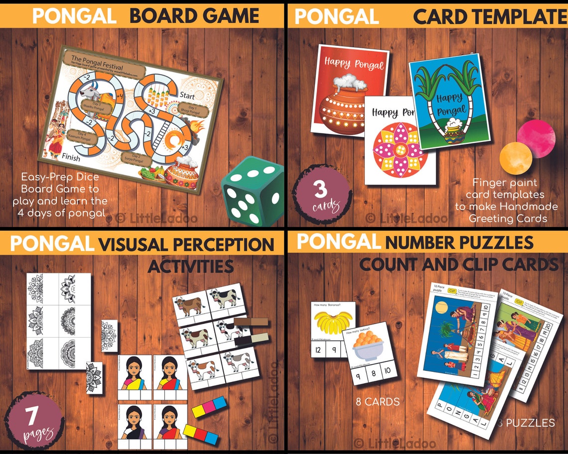 Pongal Activity Pack Printable - Worksheets, Colouring Pages, Learning ...