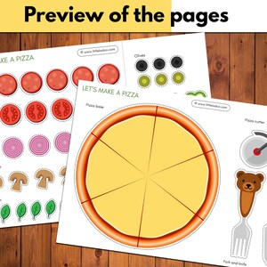 Printable Pizza Set- Make Your Own Pizza and Pretend Play, Pizza ...