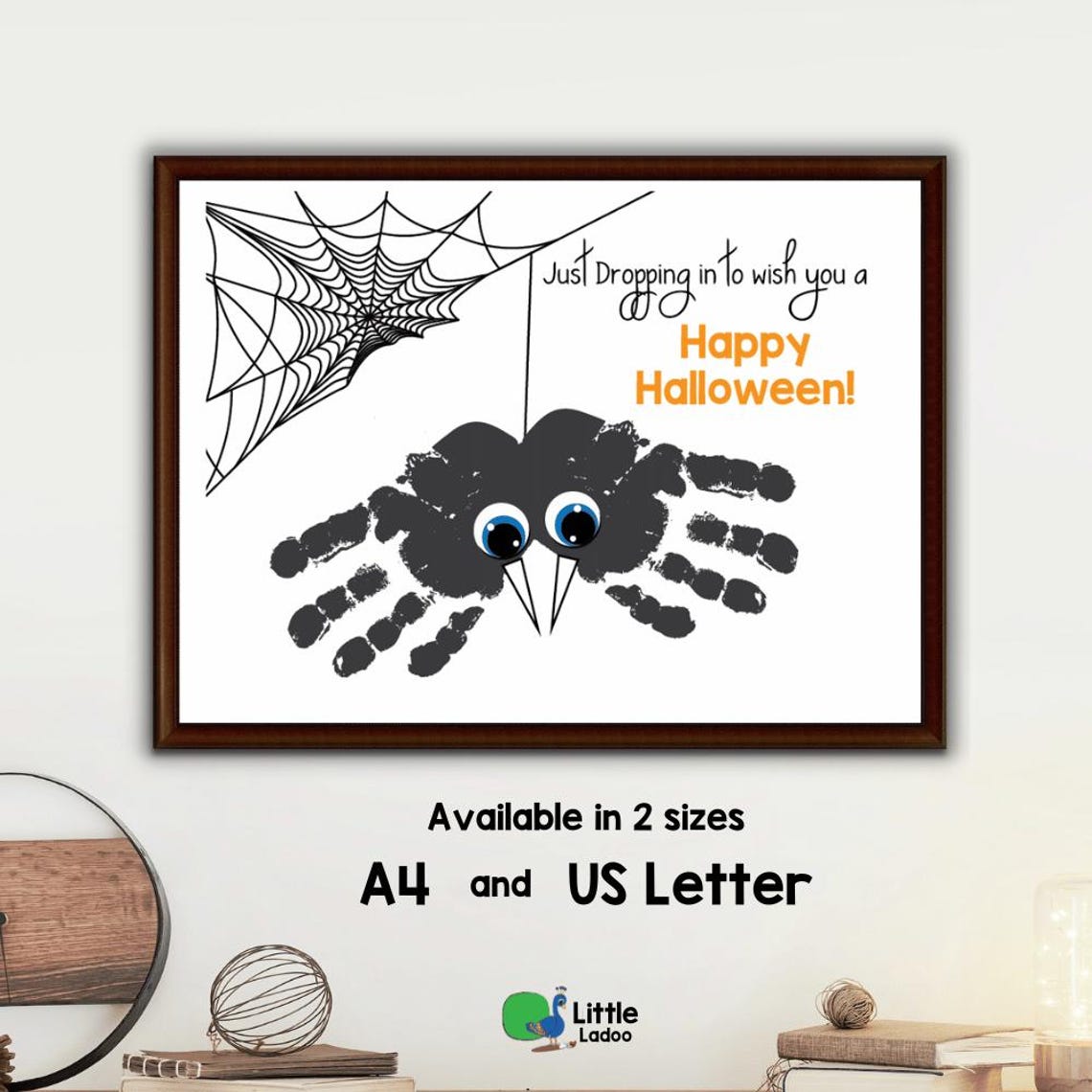 Halloween Handprint Art Printable: Kids Crafts, Cards (digital Download ...