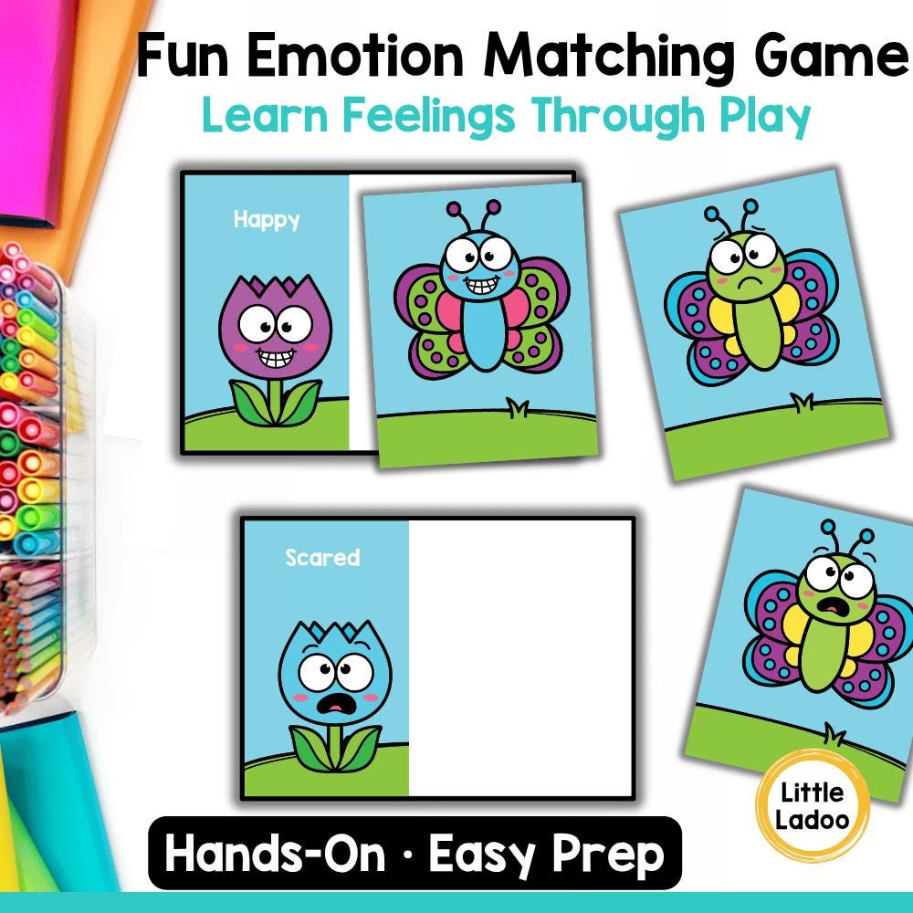 Spring Emotions Matching Activity | SEL Task Box for Preschool ...