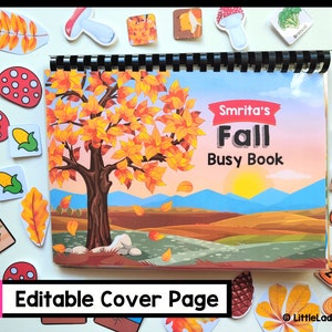 Fall Busy Book Printable, Learning Binder, Fall Activities Learning ...