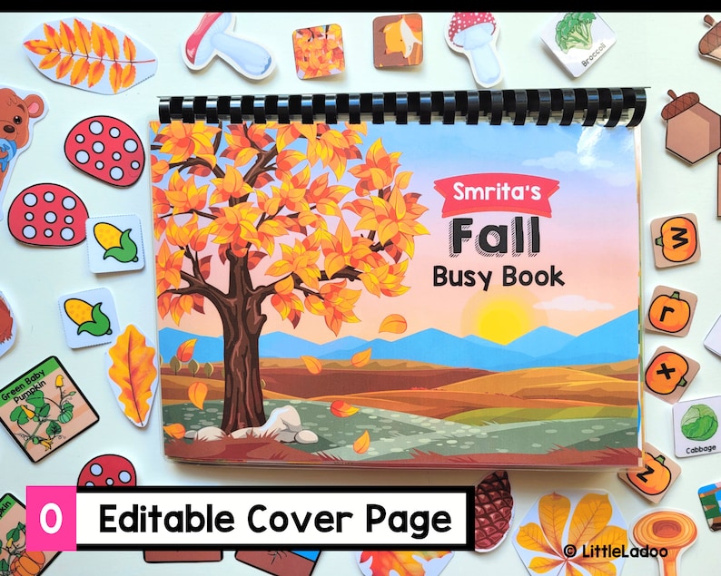 Fall Busy Book Printable, Learning Binder, Fall Activities Learning ...