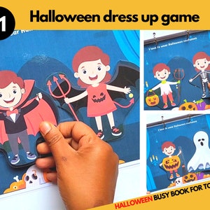 Halloween Busy Book Printable, Toddler Learning Binder, Quiet Book Pdf ...