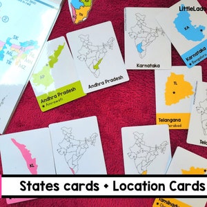 Indian States and Union Territories - Printable Pack With Flashcards ...