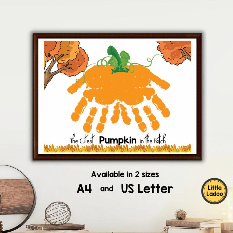 Fall Handprint Art Template Printable, Autumn Handprint Craft - Etsy