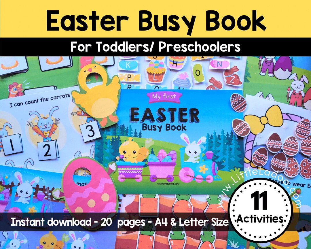 Easter Busy Book Printable Toddler Learning Binder - Etsy