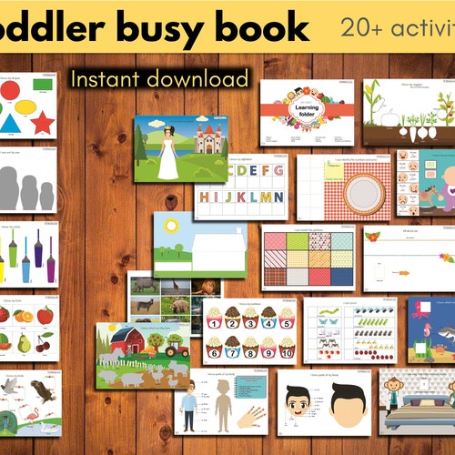 Toddler Busy Book Printable First Learning Binder Printable - Etsy