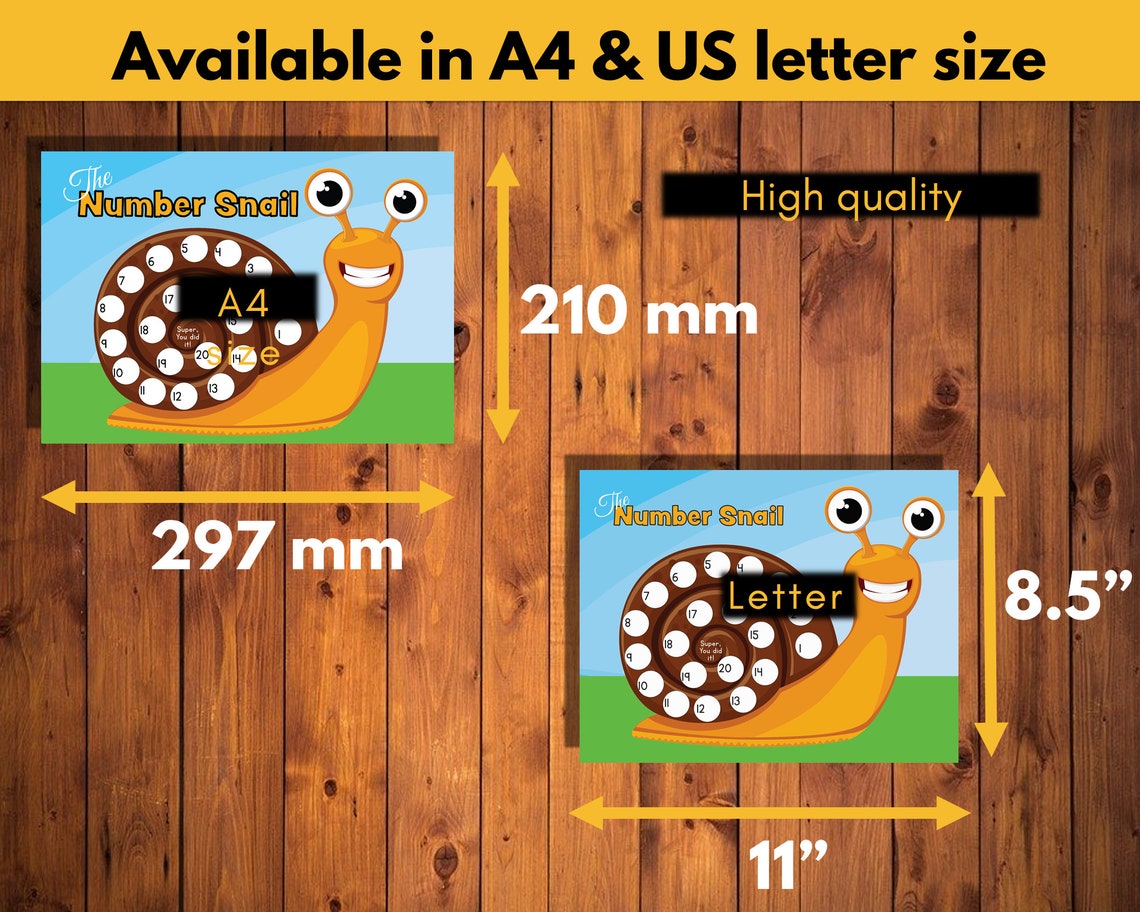 Number Matching Printable Busy Book Page Fun Snail Interactive Activity ...