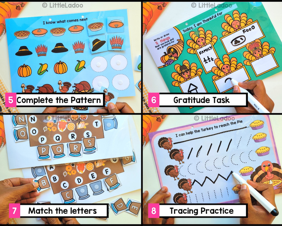 Thanksgiving Busy Book Printable Learning Binder - Etsy