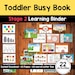 Toddler Busy Book, Toddler Learning Binder, Learning Folder, Preschool ...