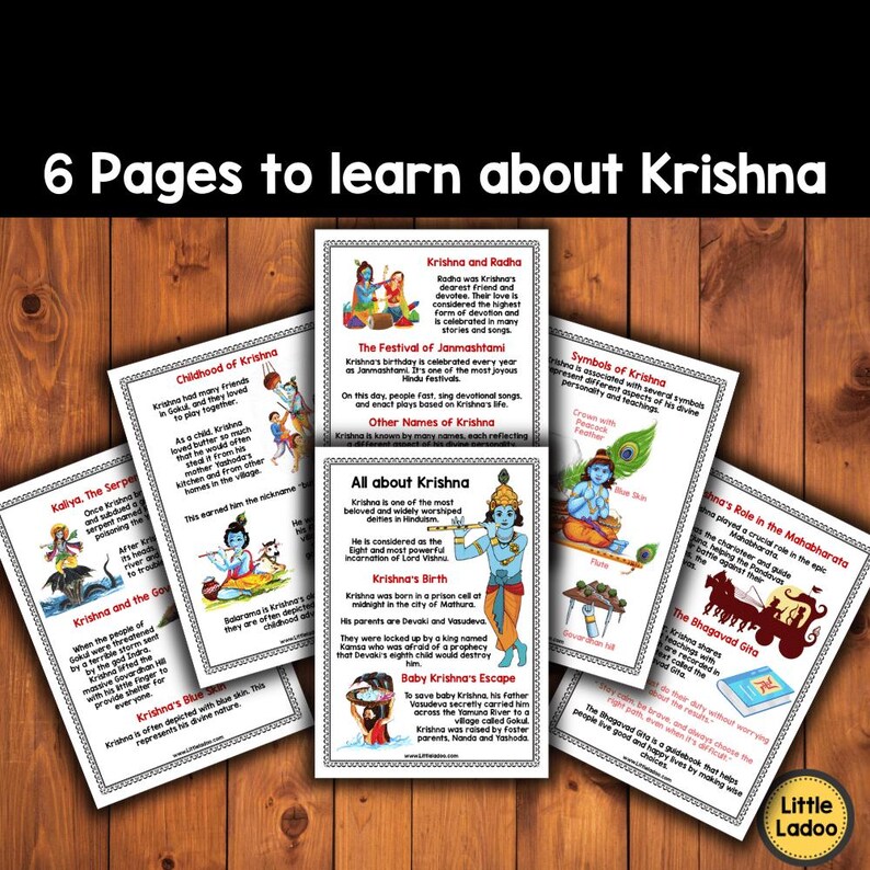 Krishna Activity Pack Printable, Kanmashtami Printable, Krishna ...