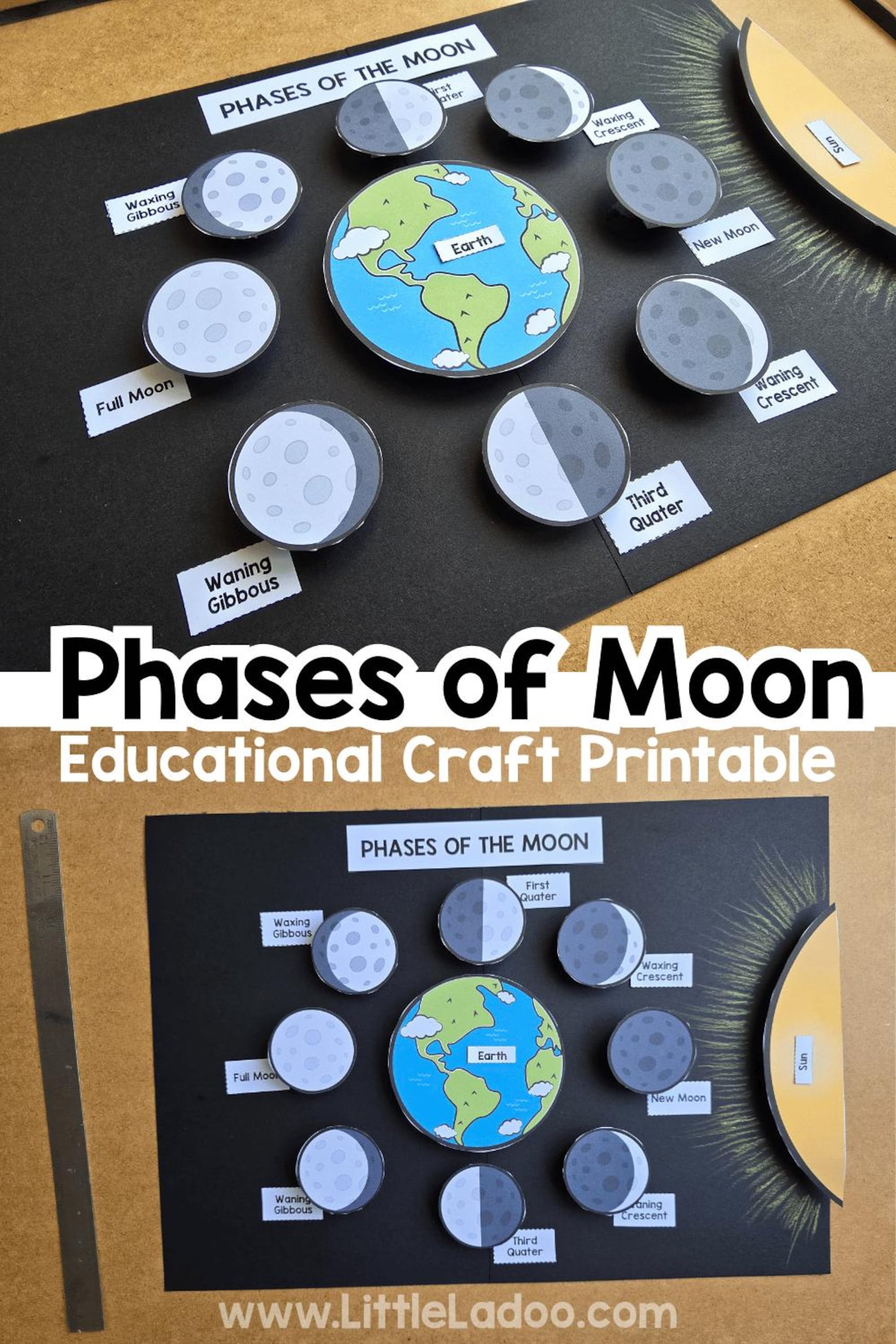 Phases of the Moon Craft Printable | Hands-on Science Activity | Space ...